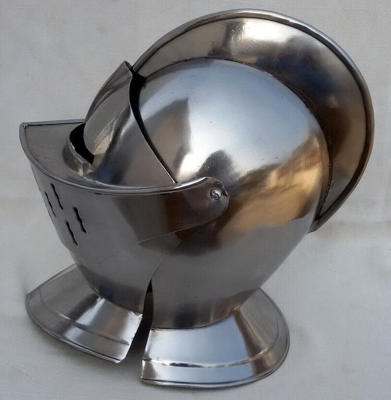 Medieval Close Helmet Battle Warrior Knight Armor Helmet Great Replica ...