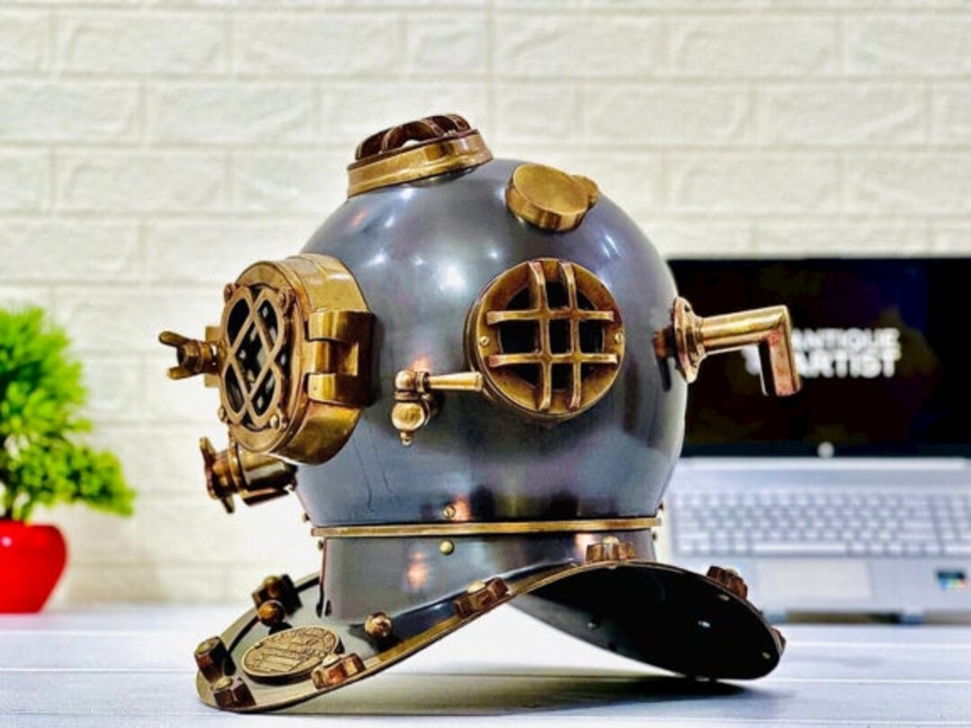 Helmet Marine Helmet Replica Home Art Nautical Decorative Diving Divers ...
