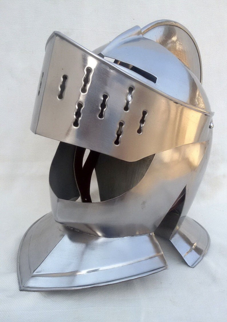 Medieval Close Helmet Battle Warrior Knight Armor Helmet Great Replica ...