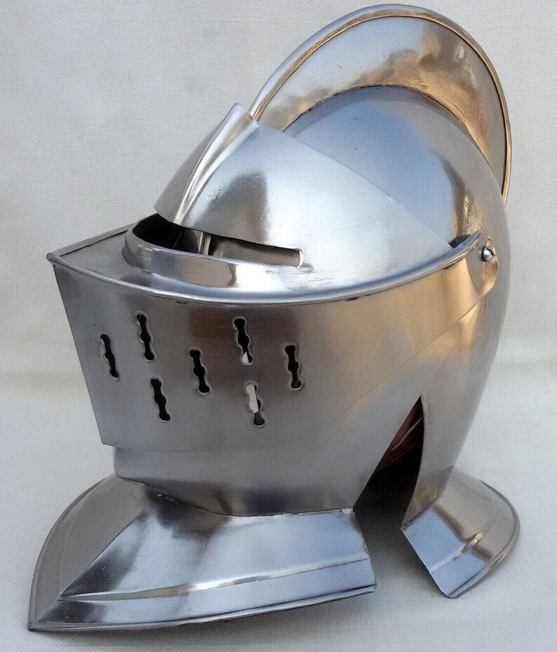 Medieval Close Helmet Battle Warrior Knight Armor Helmet Great Replica ...