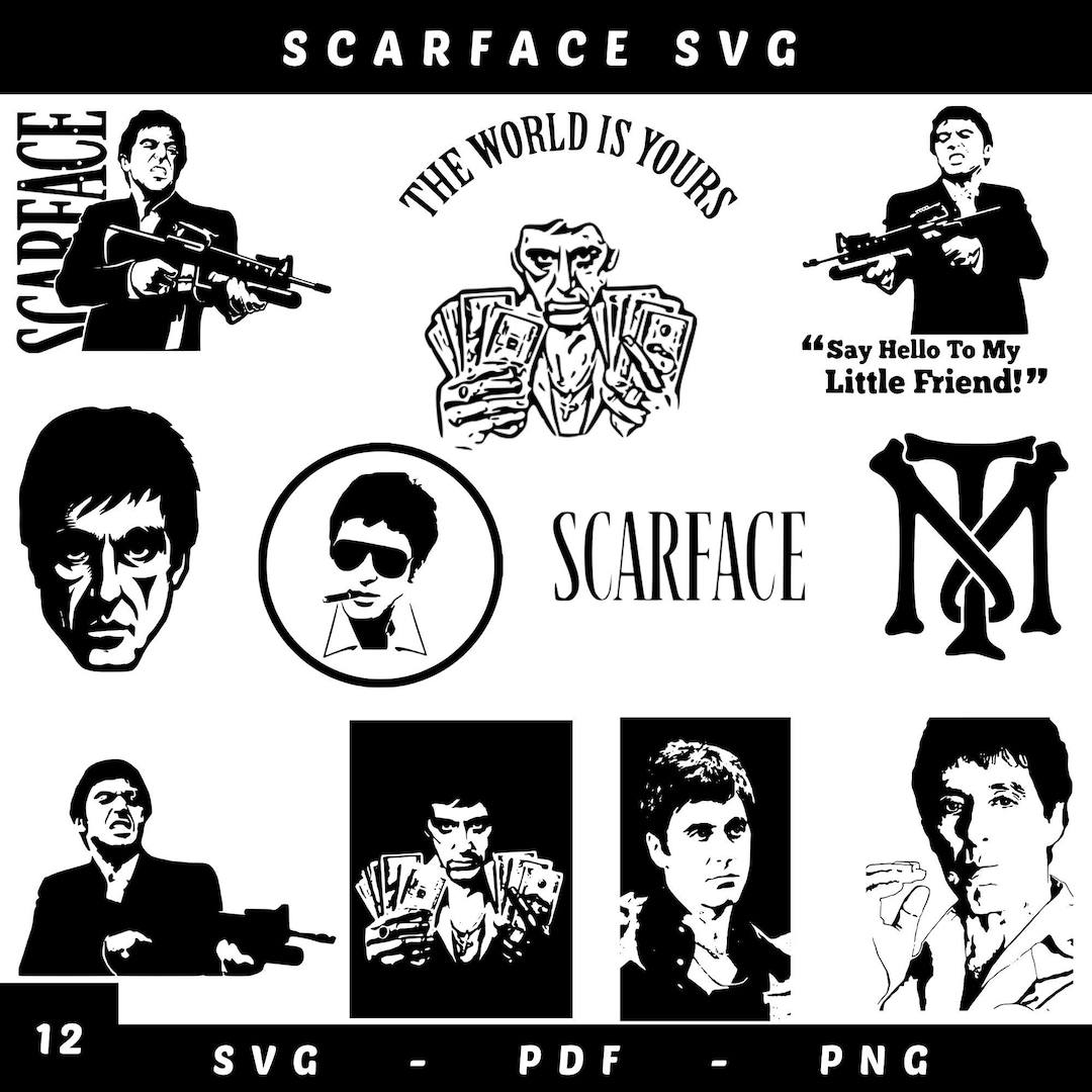 Scarface SVG Bundle, Tony Montana Svg, Instant Digital Download, Png ...