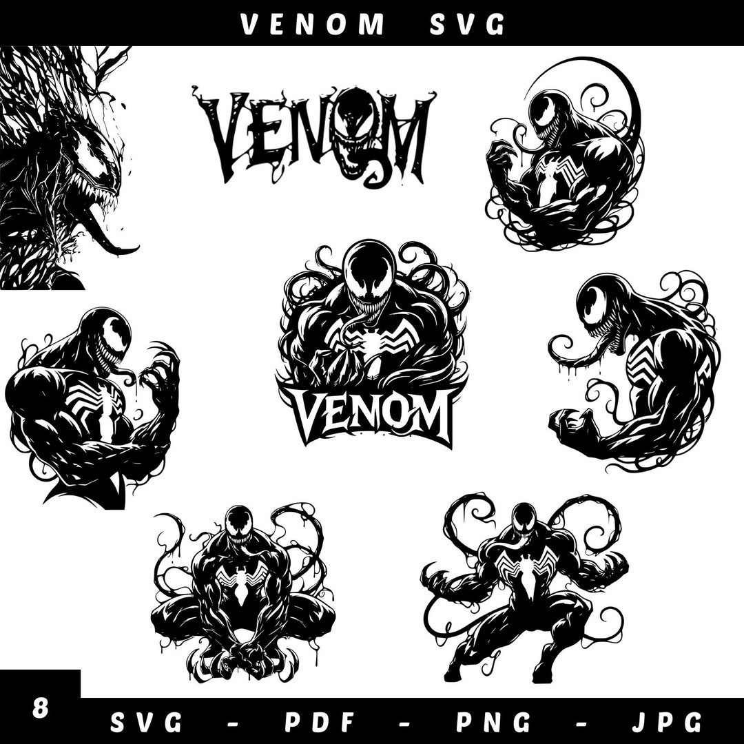 VENOM SVG File, Digital Download, Png, Jpg, Svg, Pdf Pattern, Venom Svg ...