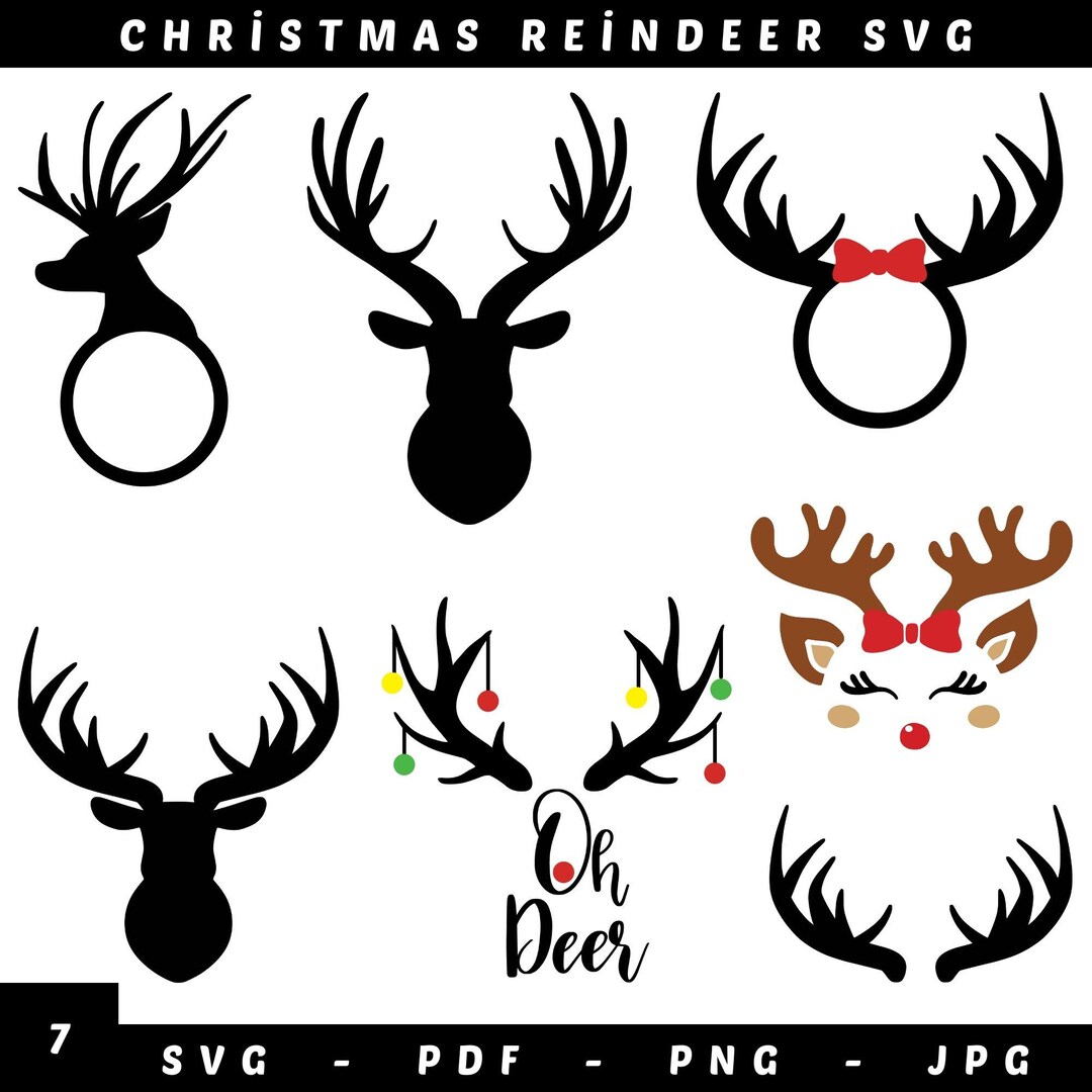 Merry Christmas Reindeer SVG, Instant Download,png, PDF Pattern ...