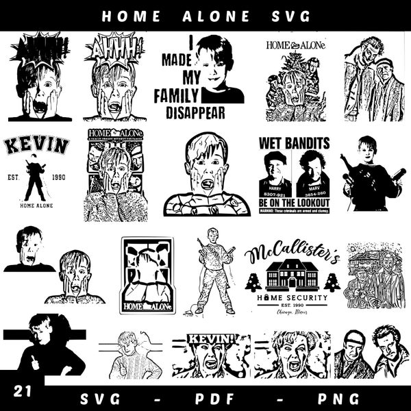 Home Alone Svg - Etsy Canada