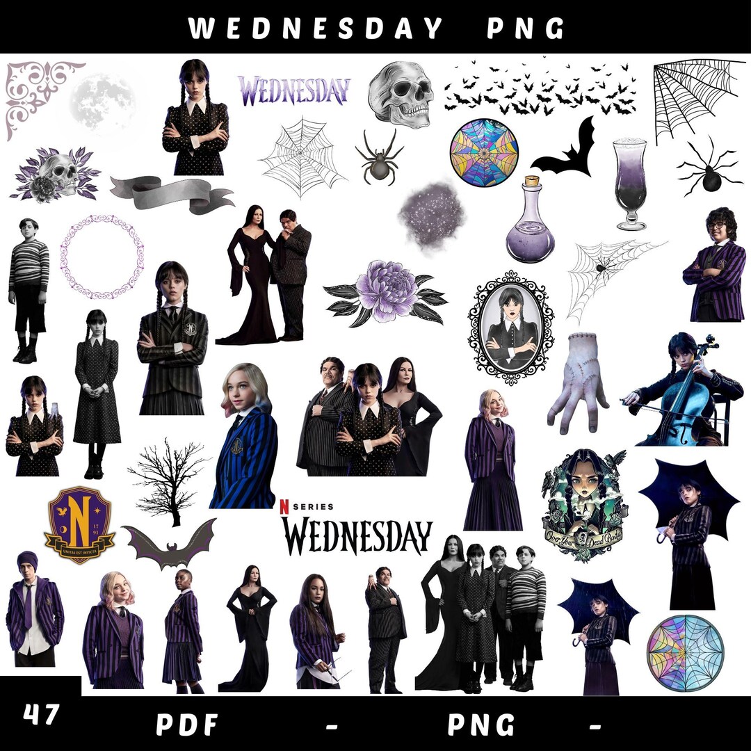 Wednesday Addams PNG File, Digital Download, Pdf, Wednesday Dance Png ...