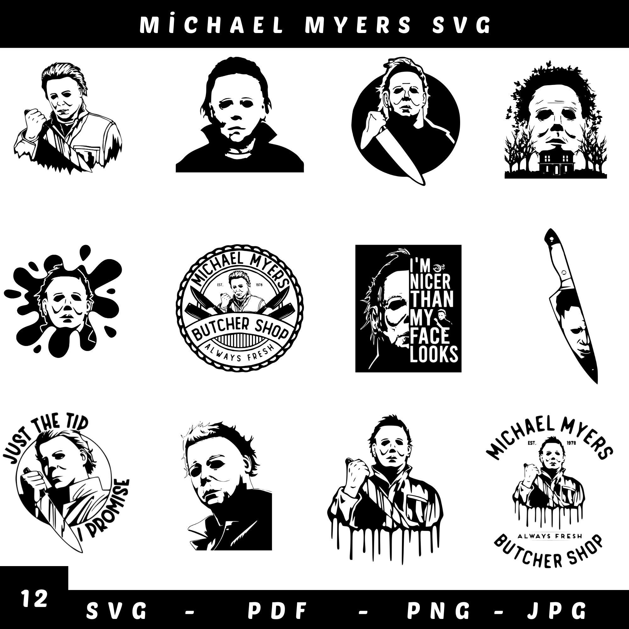 Michael Myers SVG File, Digital Download, Png, Jpg, Svg, Glowforge ...