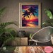 Beach Sunset Print, Sunset Poster, Sunset at the Ocean, Tropical Beach ...