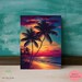 Beach Sunset Print, Sunset Poster, Sunset at the Ocean, Tropical Beach ...