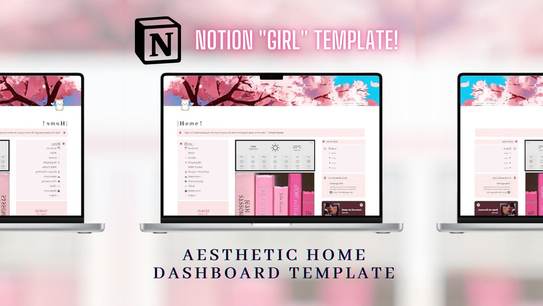 Notion girl Templates - Etsy