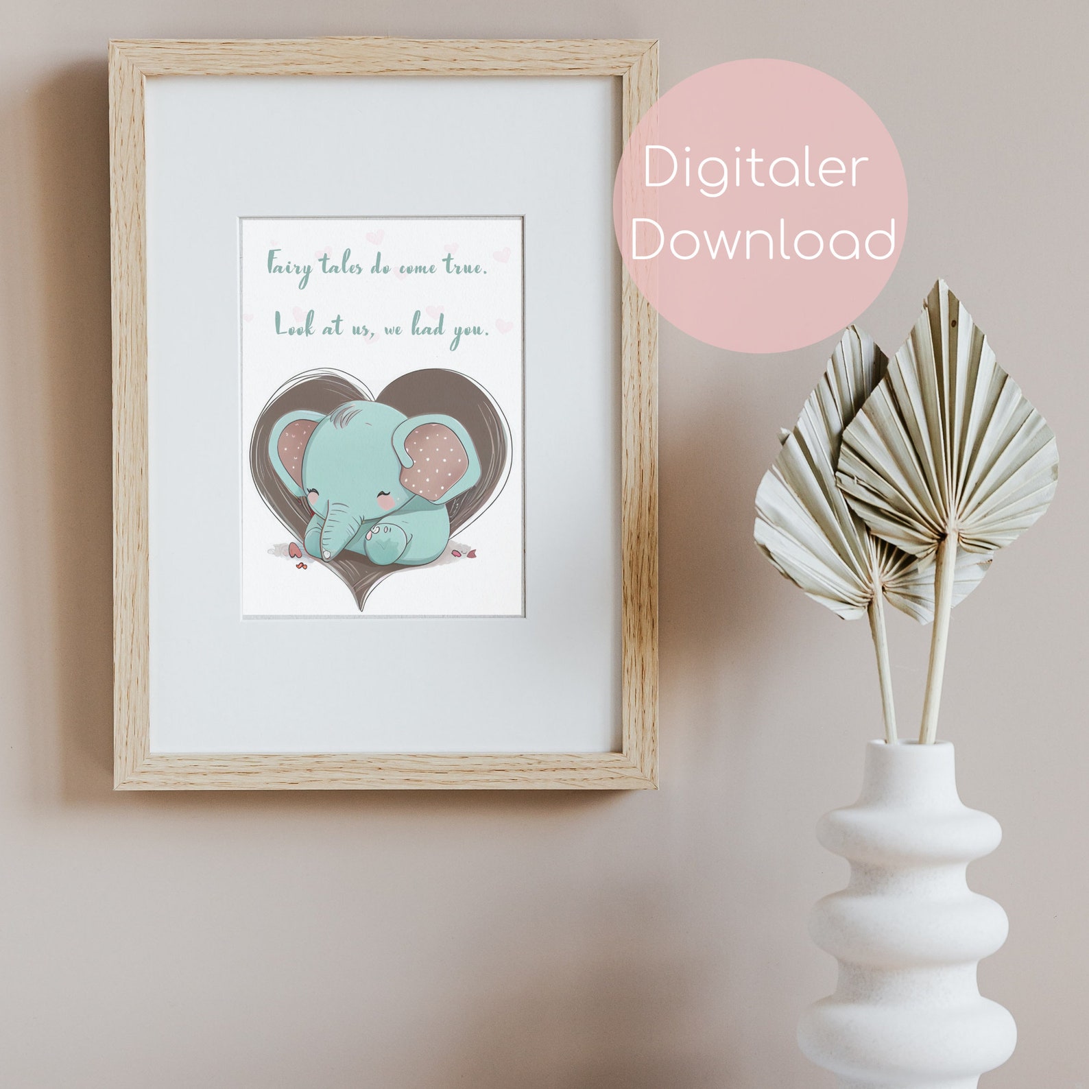Cute Baby Elephant as Picture Nursery Poster Children - Etsy