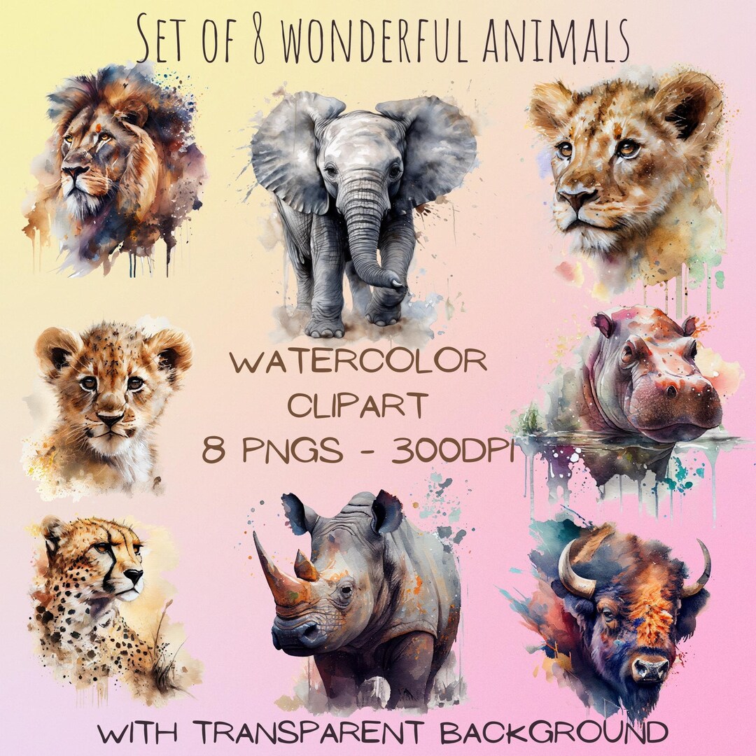 Wild Animals, Lion, Elephant, Cheetah, Buffalo, Hippo, Rhino, Wonderful ...