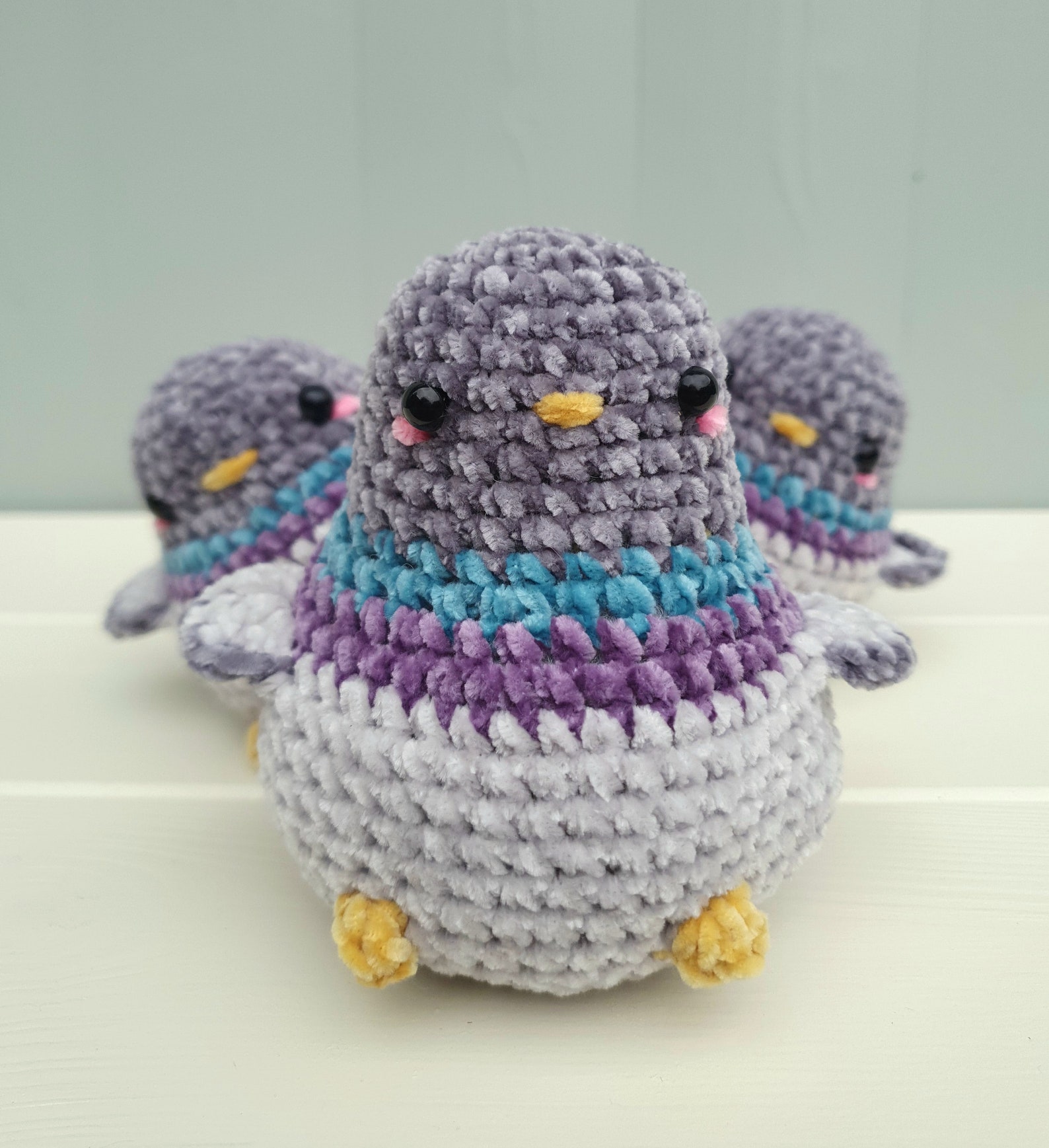 Handmade Pigeon Plushie | Small Crochet Toy | Ideal Gift for Bird ...