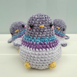 Handmade Pigeon Plushie | Small Crochet Toy | Ideal Gift for Bird ...