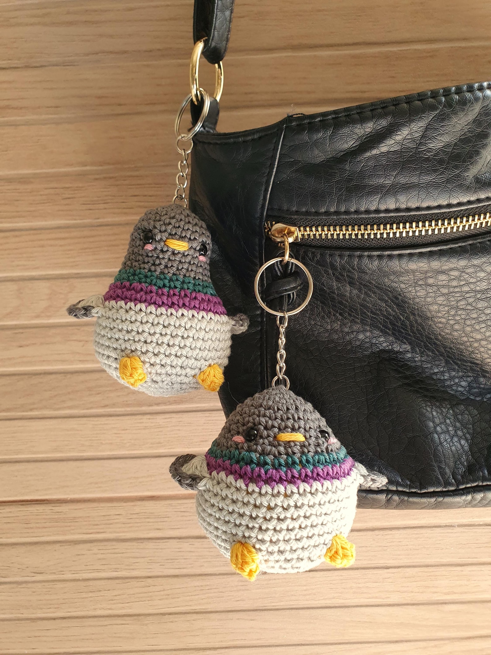 Handmade Pigeon Key Chain Plushie | Small Crochet Toy | Ideal Gift for ...