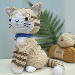 Crochet Tabby Cat PDF Pattern , Grey Stripe Pussy Cat, Amigurumi Ginger ...