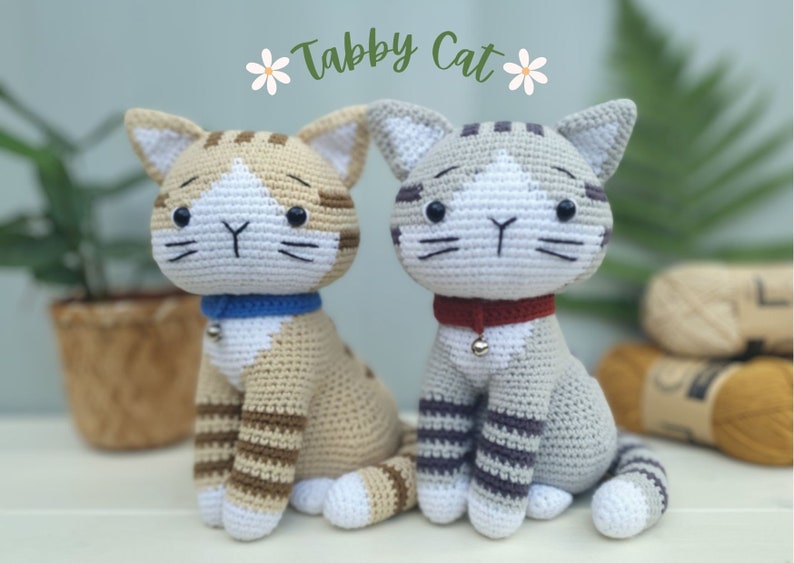 Tabby Cat Crochet Pattern Cute Amigurumi Ginger Kitty - Etsy UK
