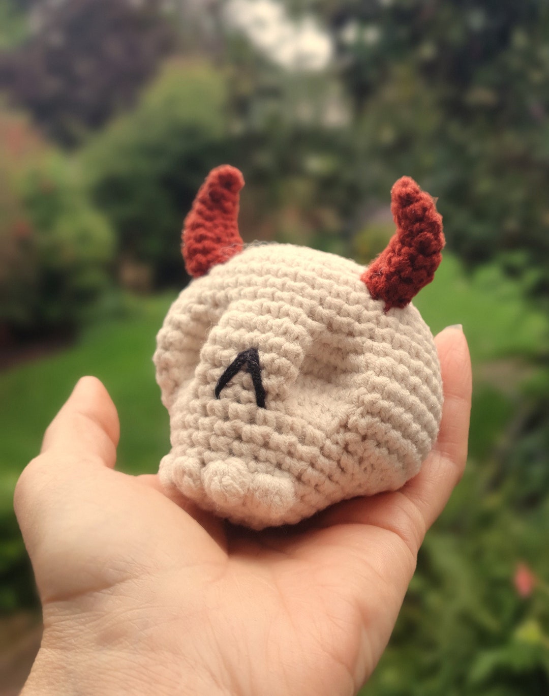 Handmade Skull With Horns Plushie | Crochet Toy | Ideal Gift for ...