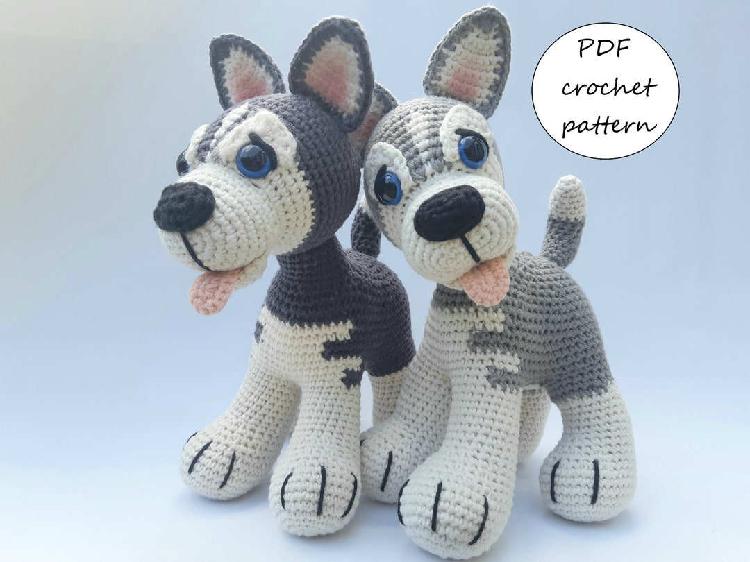 Siberian Husky Crochet Pattern Amigurumi Puppy Dog - Etsy