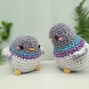 Handmade Pigeon Plushie | Small Crochet Toy | Ideal Gift for Bird ...