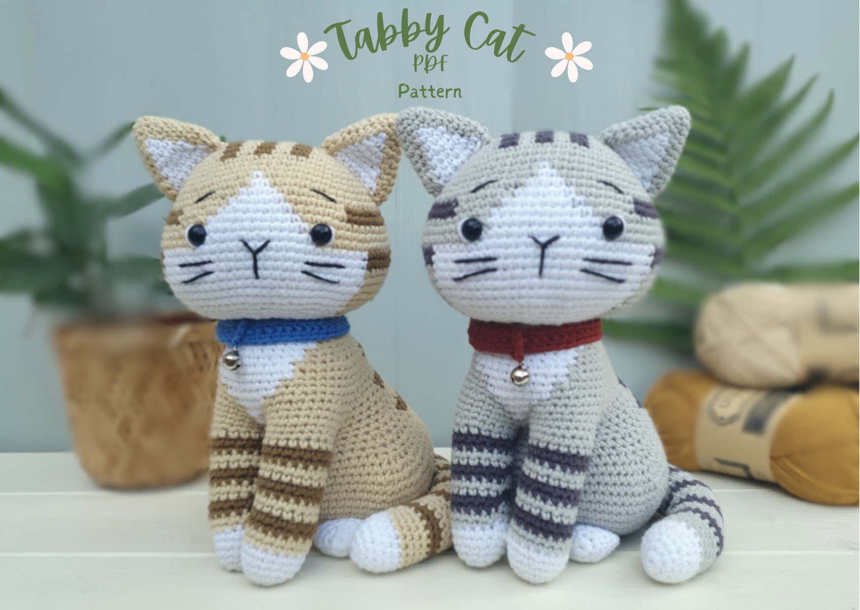 Tabby Cat Crochet Pattern Cute Amigurumi Ginger Kitty - Etsy