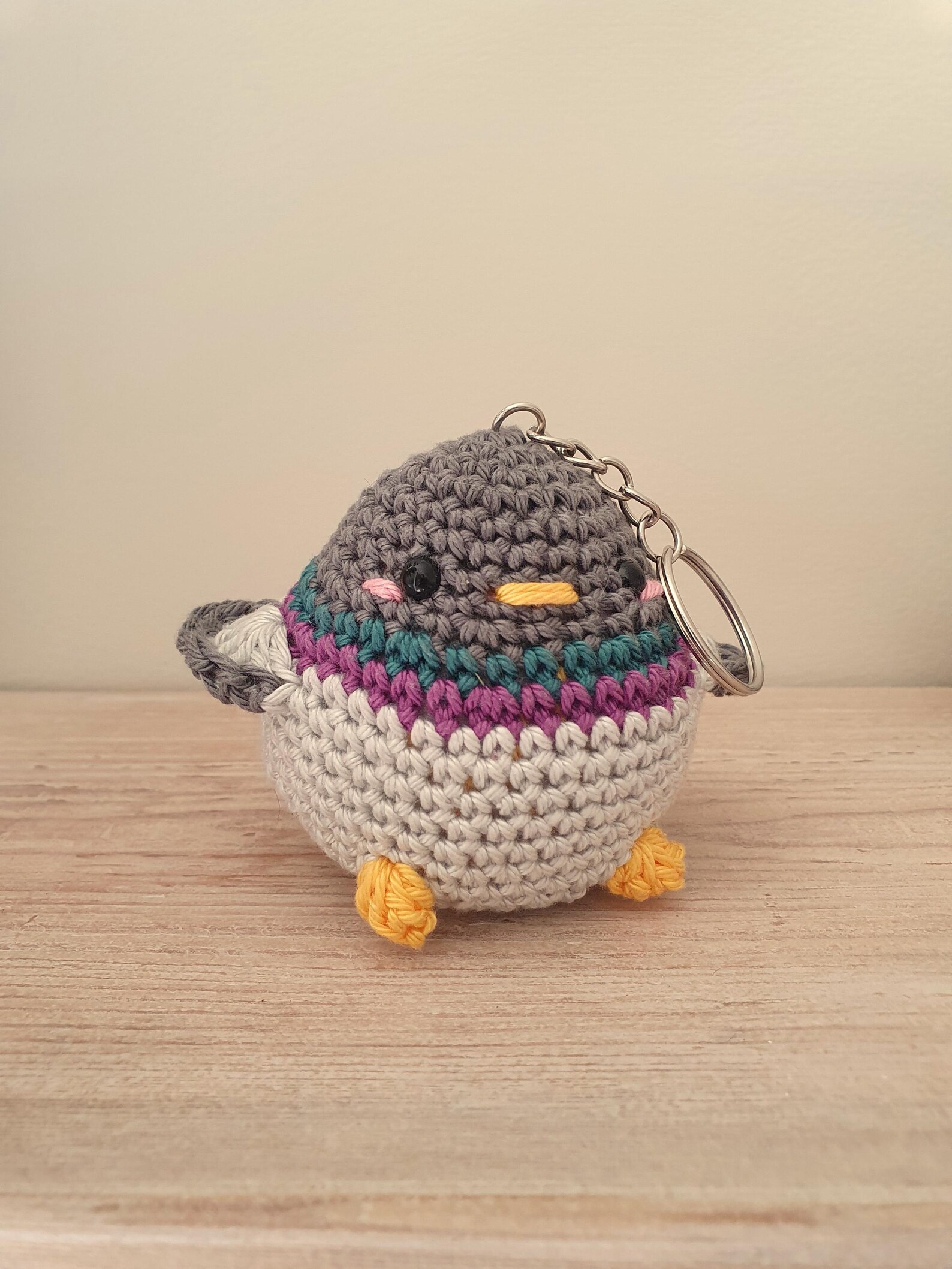 Handmade Pigeon Key Chain Plushie | Small Crochet Toy | Ideal Gift for ...