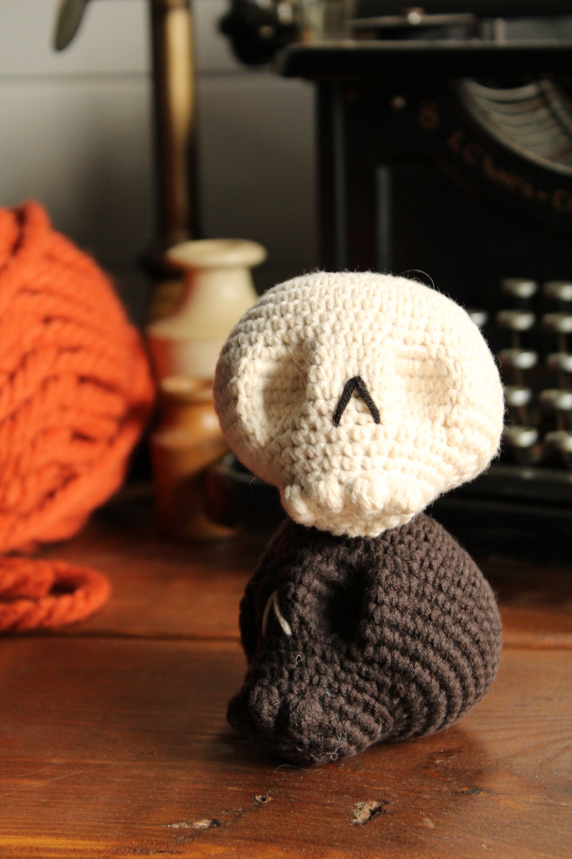 Little Crochet Human Skull Pattern Amigurumi Skull With Worm and ...
