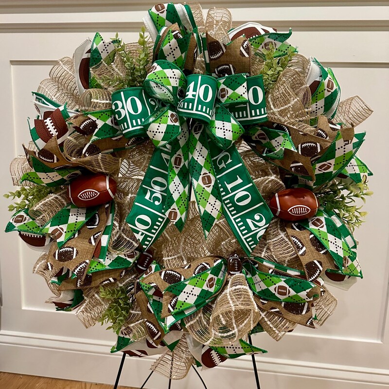 Mesh Football Wreath - Etsy
