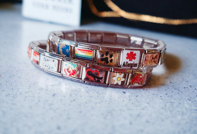 Personalized Italian Charm Bracelets, Custom 9mm Italian Charms for ...