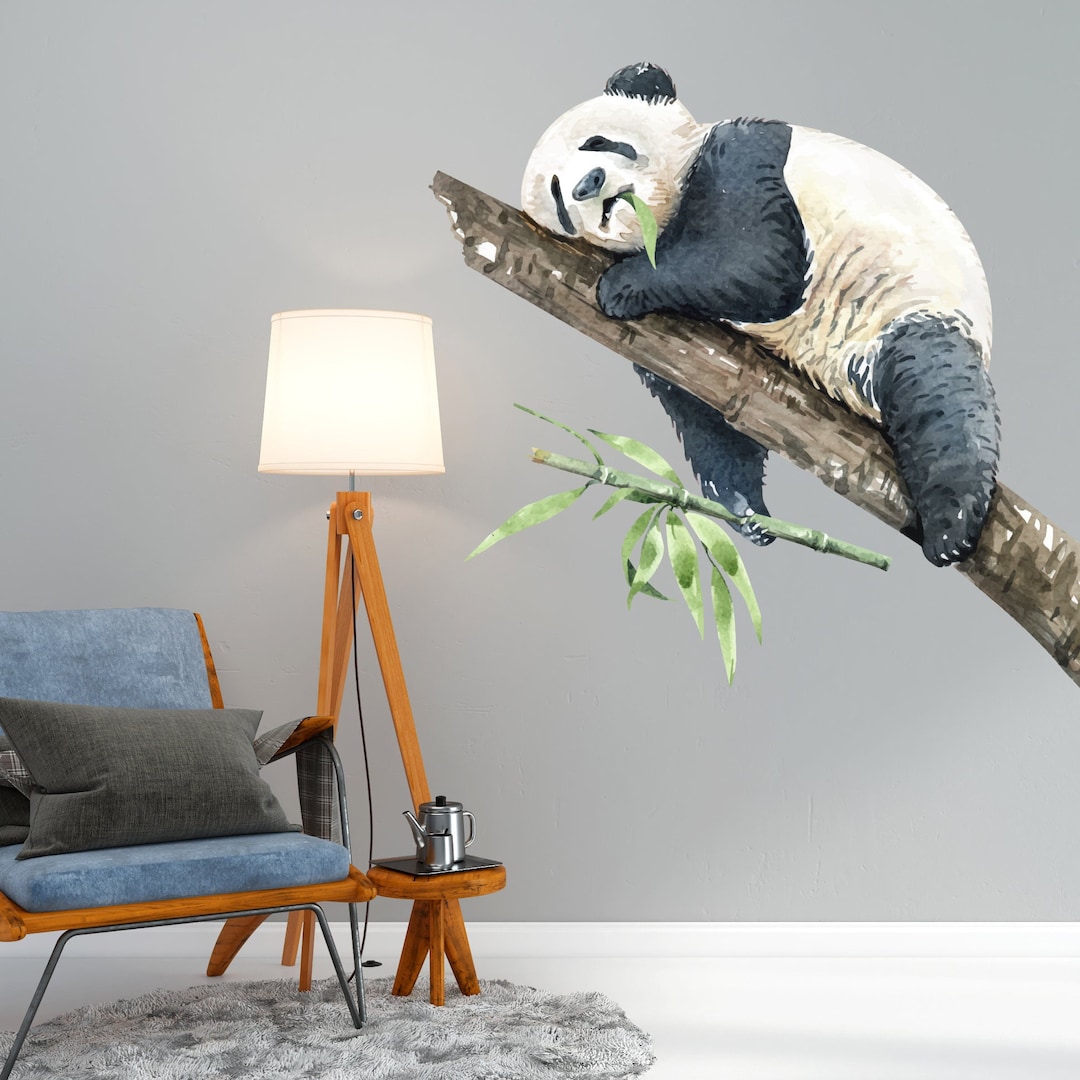 Watercolor Panda Wall Decal, Kids Room Decor, Nursery Animal Wall ...