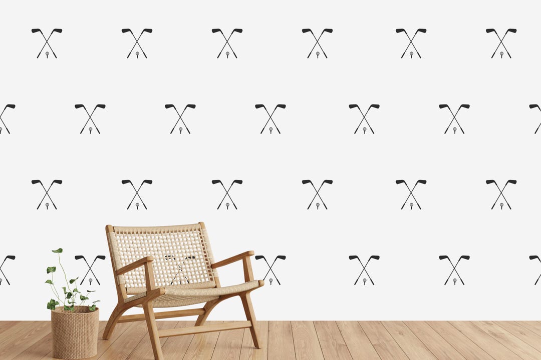 Golf Pattern Repeatable Sports Decal, Pattern Designs, Wall Decal ...