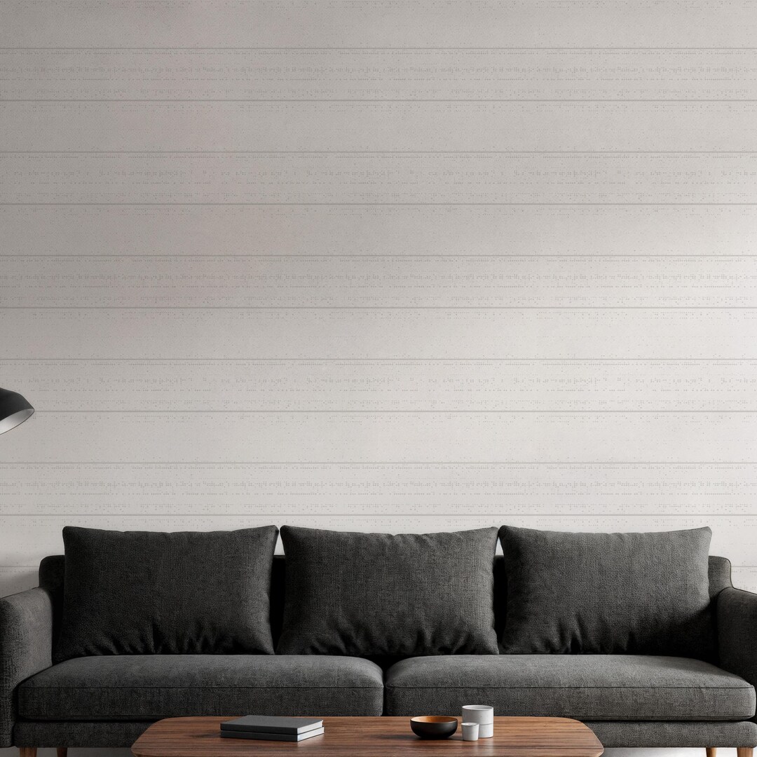 Light Grey Horizontal Line Wallpaper, Minimal Striped Wall Mural ...