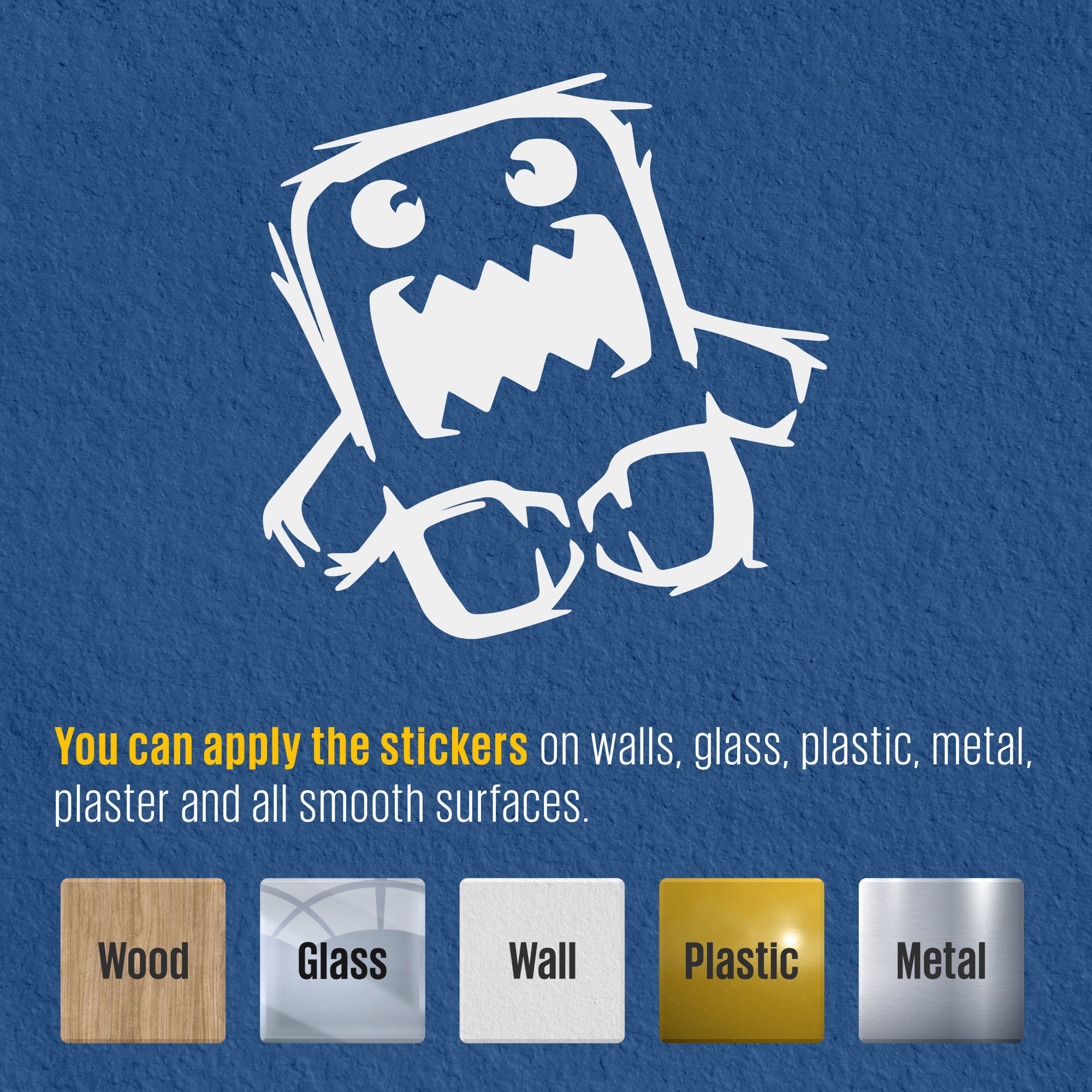 Monster Wall Decal, Monster Decal Vinyl Wall Art, Monster Wall Sticker ...