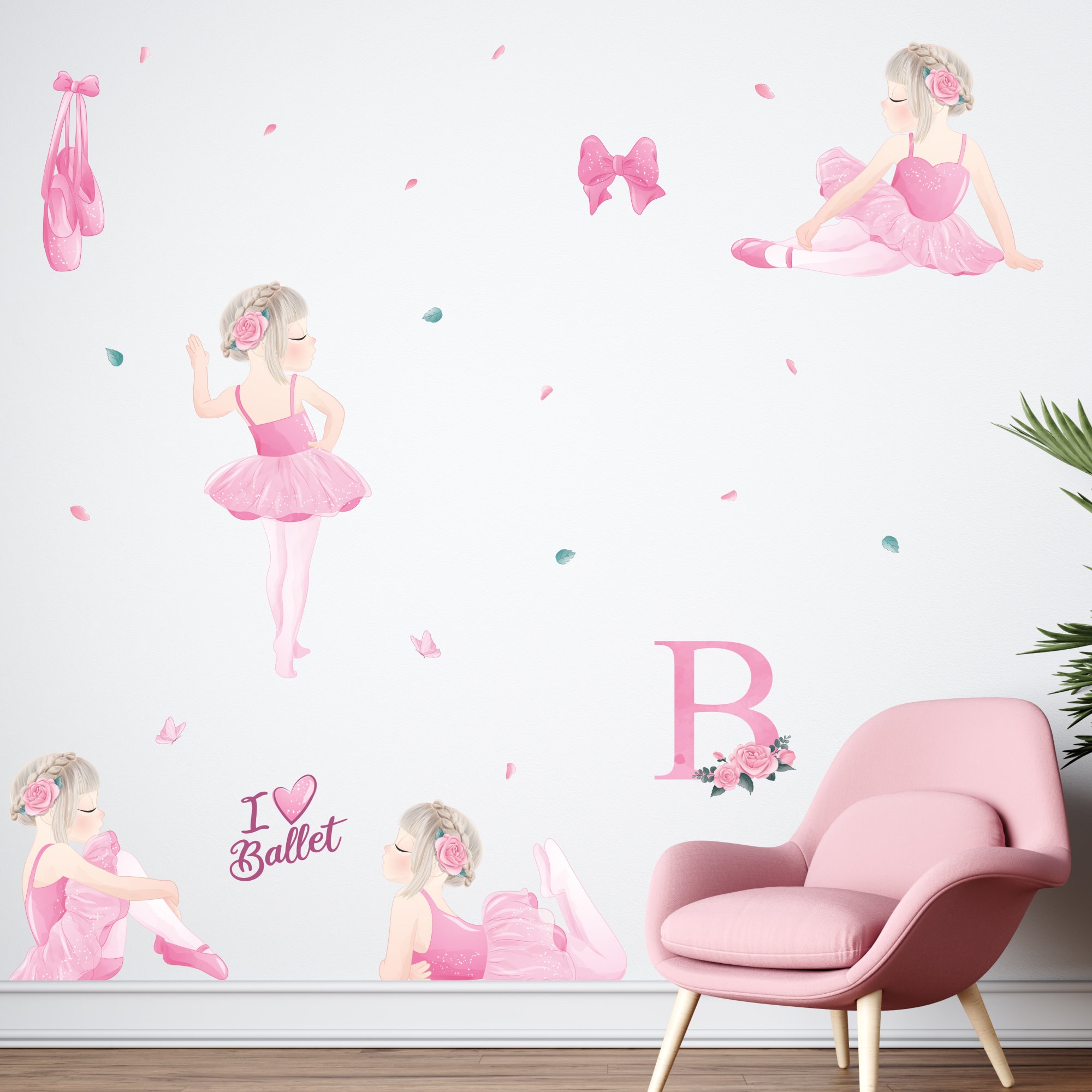 I Am Ballet Wall Decal, Pink Ballet Girls Room Decal, Nursery Decal ...