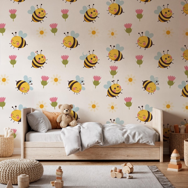 Bee Wallpaper - Etsy UK