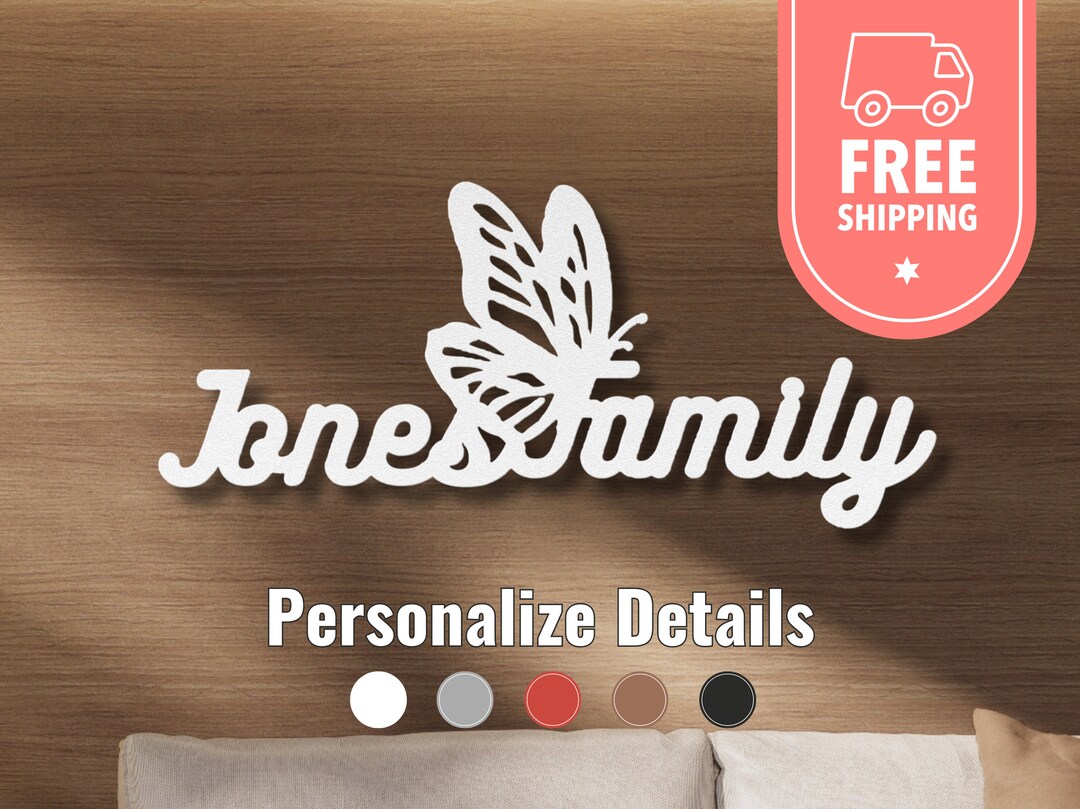 Personalized Die Cut Metal Sign, Personalized Housewarming Gift, Custom ...