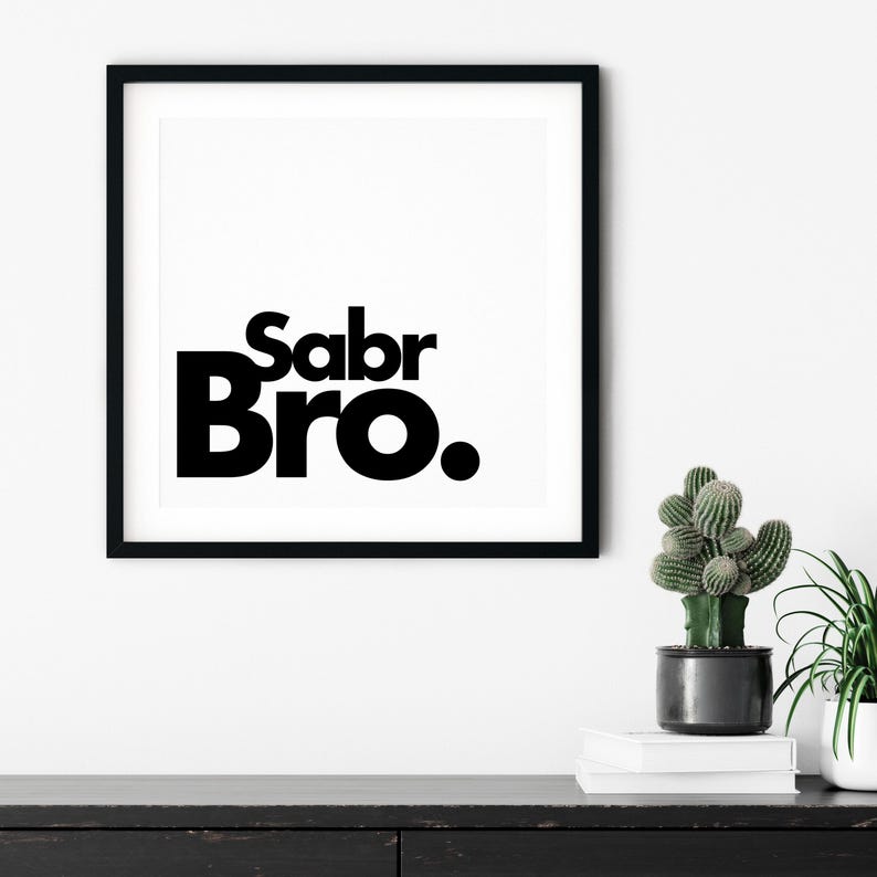 Sabr Bro Islamic Art Print: Modern Muslim Home Decor - Etsy