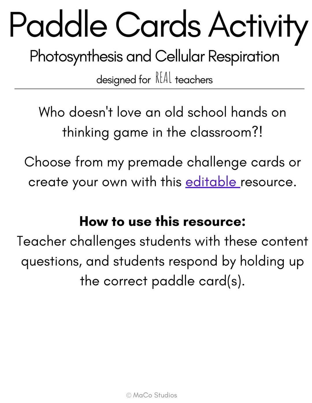 Photosynthesis and Cellular Respiration Review Activity - Etsy