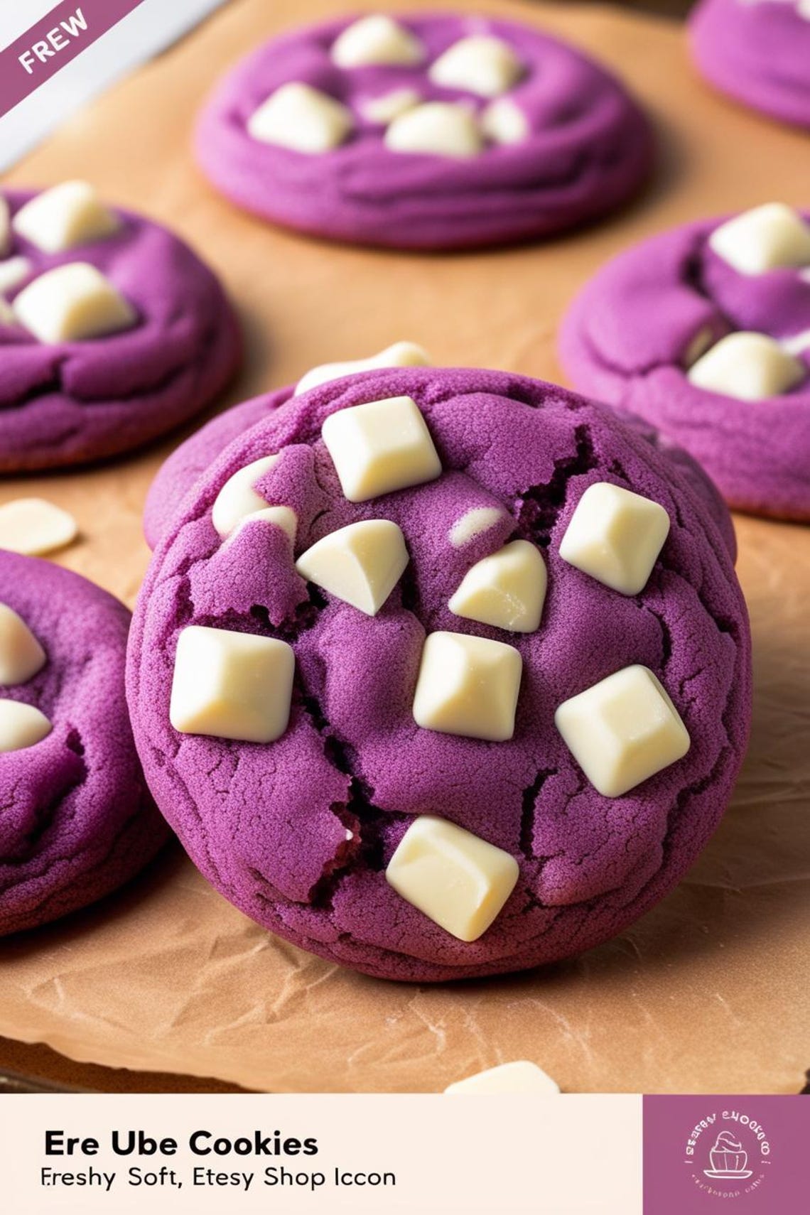 Ube Cookies Recipe | Soft & Chewy Purple Yam Delights With White ...