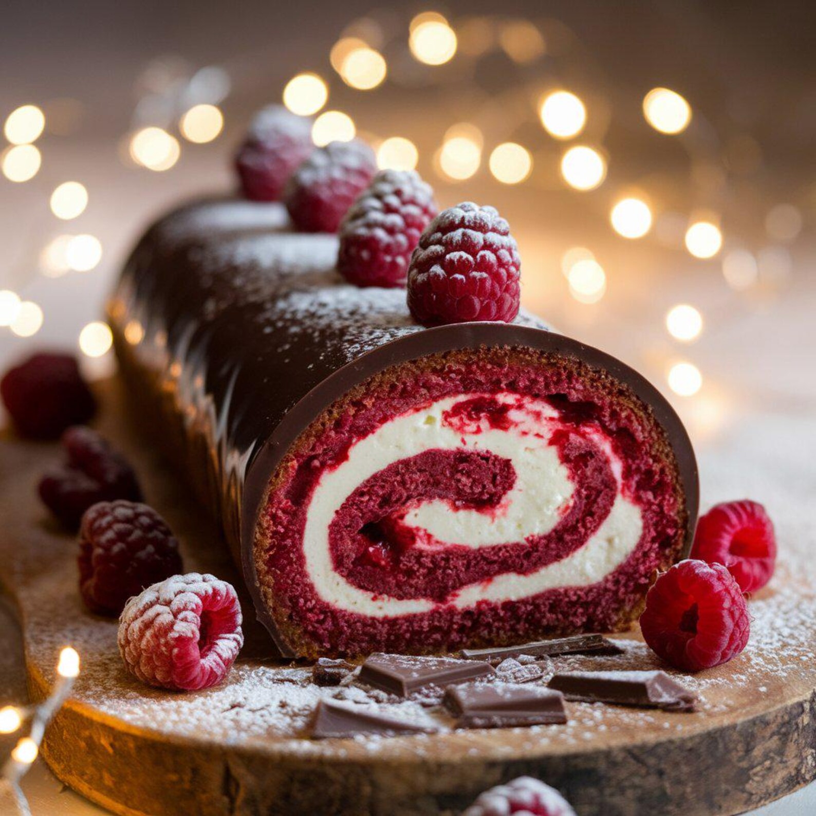 Raspberry Chocolate Yule Log Recipe | Elegant, Festive & Delicious - Etsy