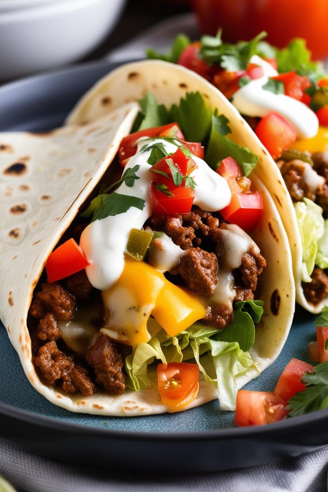 Cheesy Beef Fiesta Wraps Rezept | Leichtes Tex-Mex-Abendessen ...