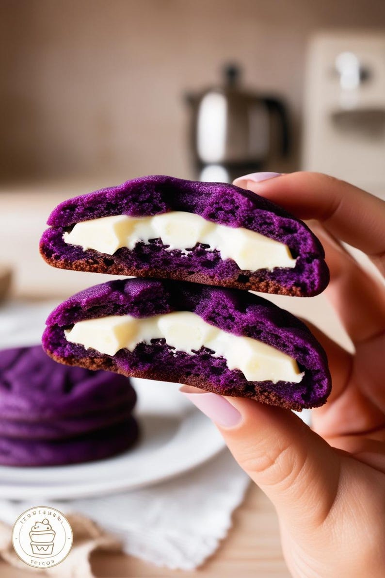Ube Cookies Recipe | Soft & Chewy Purple Yam Delights With White ...