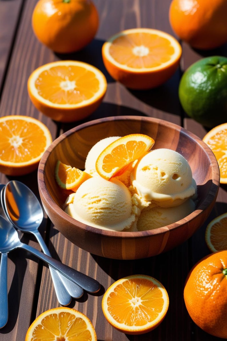 Creamy Orange Ice Cream Recipe | Homemade Treat | Digital Download - Etsy