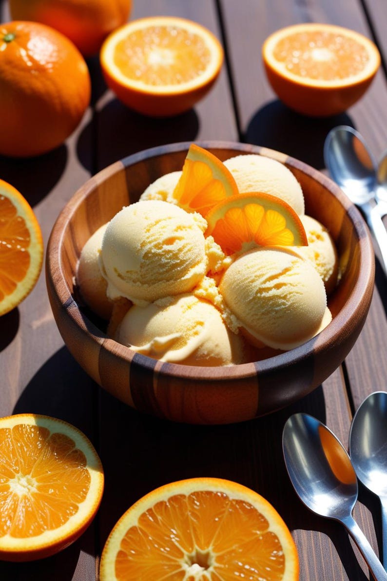 Creamy Orange Ice Cream Recipe | Homemade Treat | Digital Download - Etsy