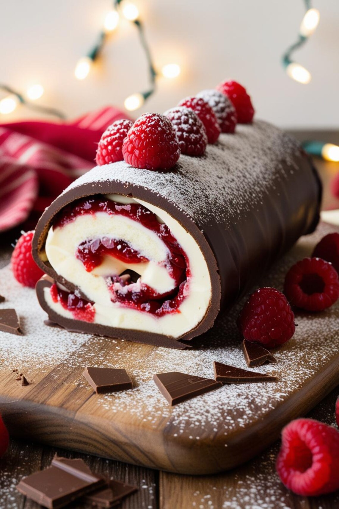 Raspberry Chocolate Yule Log Recipe | Elegant, Festive & Delicious - Etsy