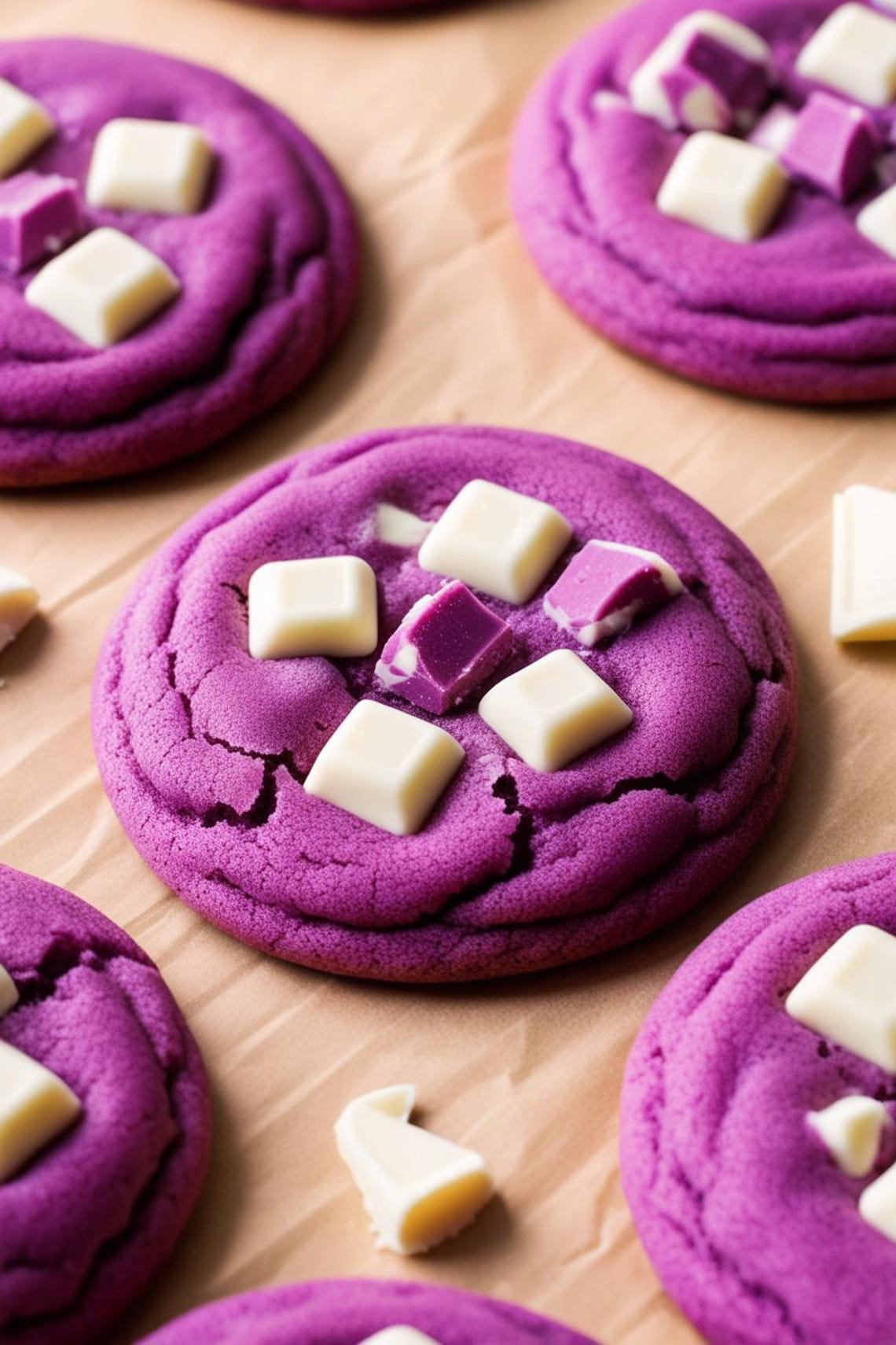 Ube Cookies Recipe | Soft & Chewy Purple Yam Delights With White ...