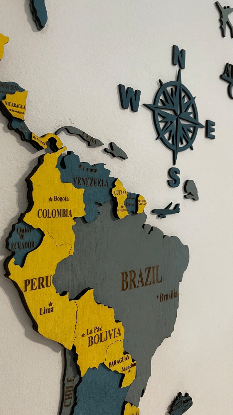 World Map, 3D World Map, Laser Cut Files, SVG, Ai, Dxf, Vector File ...