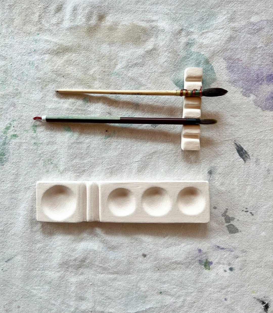 Ceramic Handmade Paint Palette, Durable Watercolor Mixing Surface ...