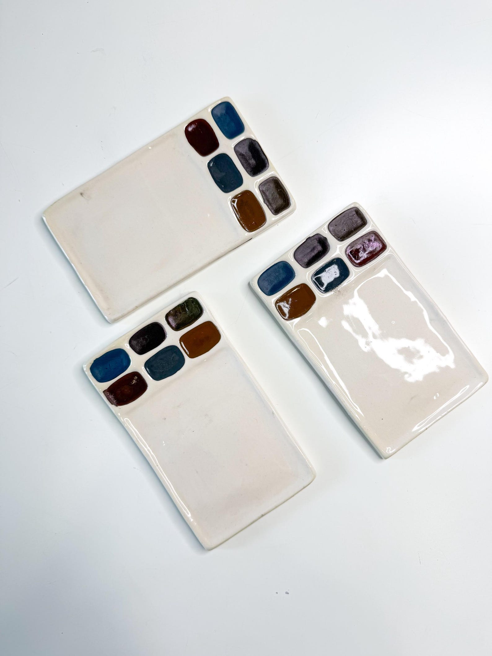Ceramic Handmade Paint Palette, Durable Watercolor Mixing Surface ...