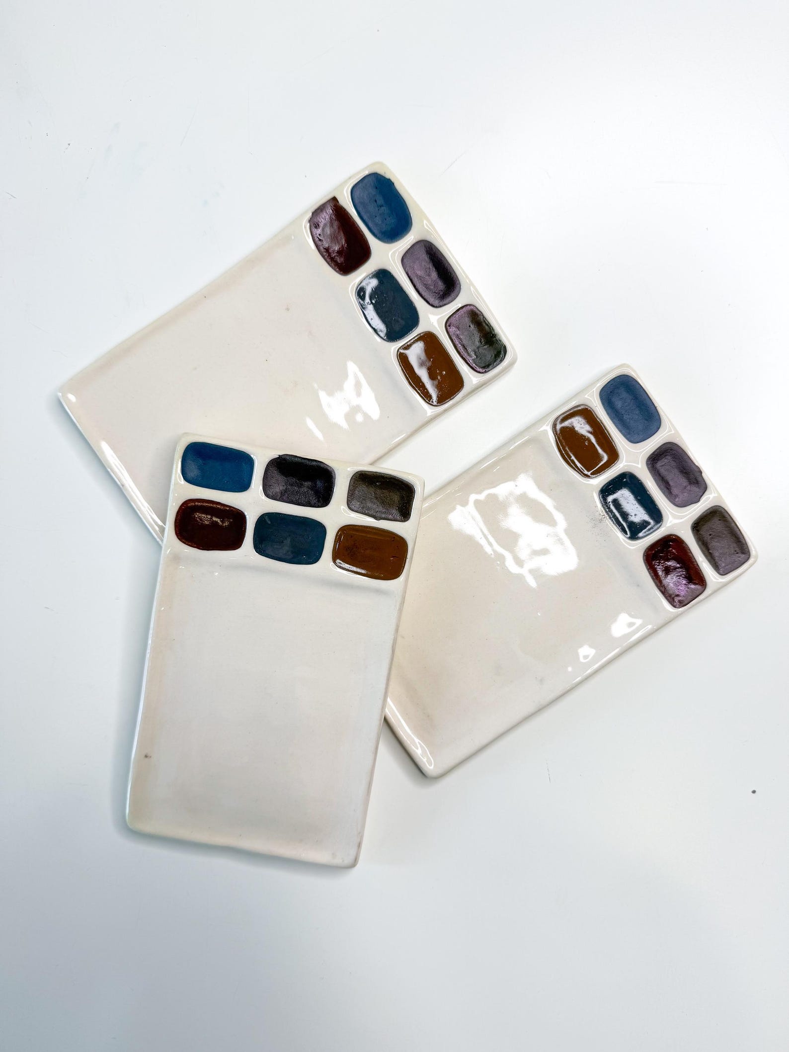 Ceramic Handmade Paint Palette, Durable Watercolor Mixing Surface ...