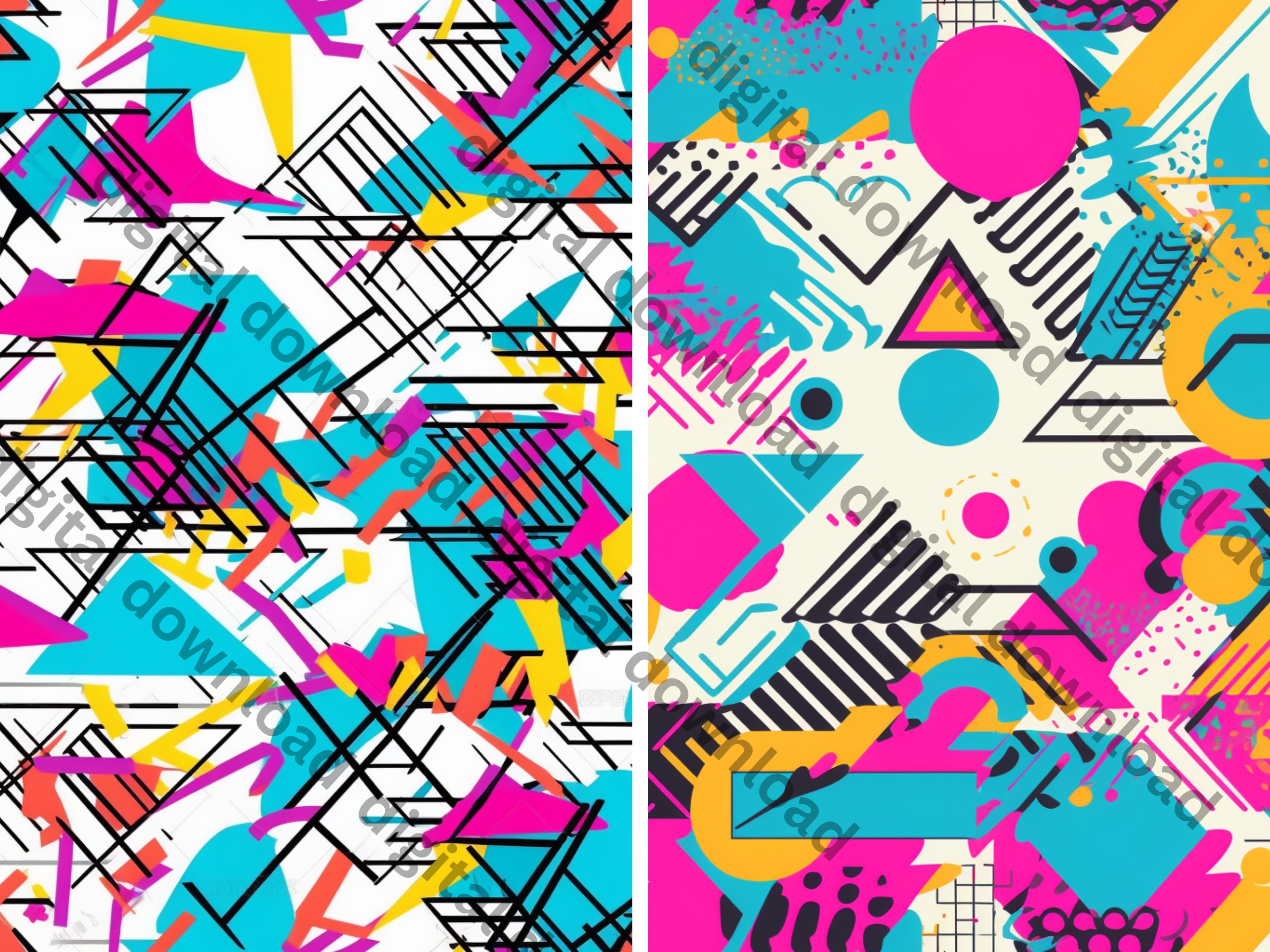 Digital Download. 80s 90s Pattern Seamless Tile Jpeg. Retro Style Jpg ...